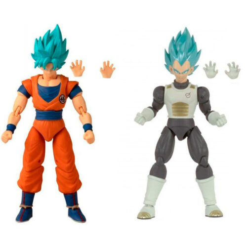 Figura Goku Super Saiyan Blue y Vegeta Super Saiyan Blue Dragon Stars Battle Pack Bandai ...